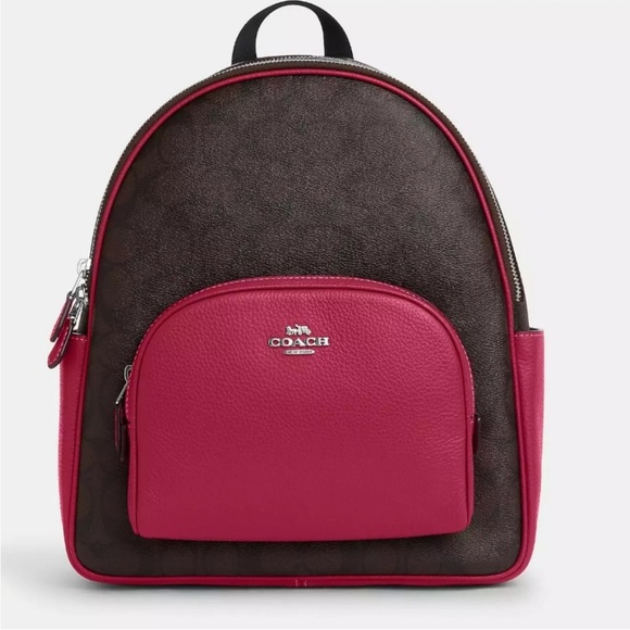 Coach | Bags | Nwt Coach Court Backpack Signature Canvas ...